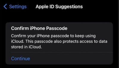 How to Fix 'Confirm iPhone Passcode to Continue Using iCloud'