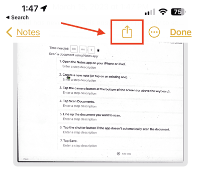 How to Scan a Document with iPhone or iPad Using the Notes App