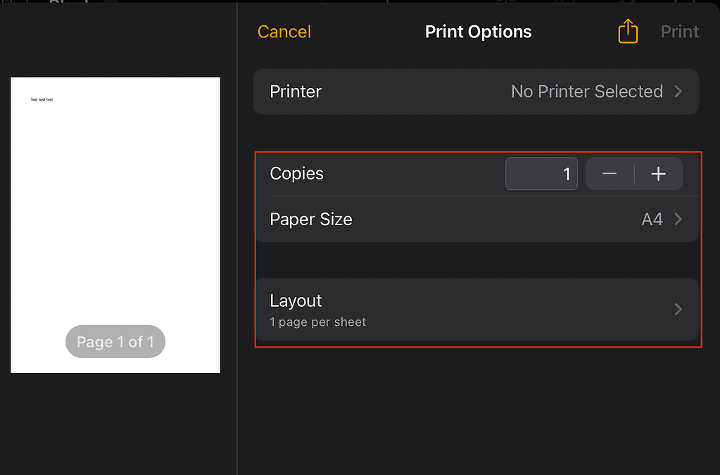How to Print Documents from Pages on iPad