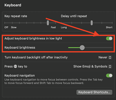 How to Turn On Keyboard Light on MacBook