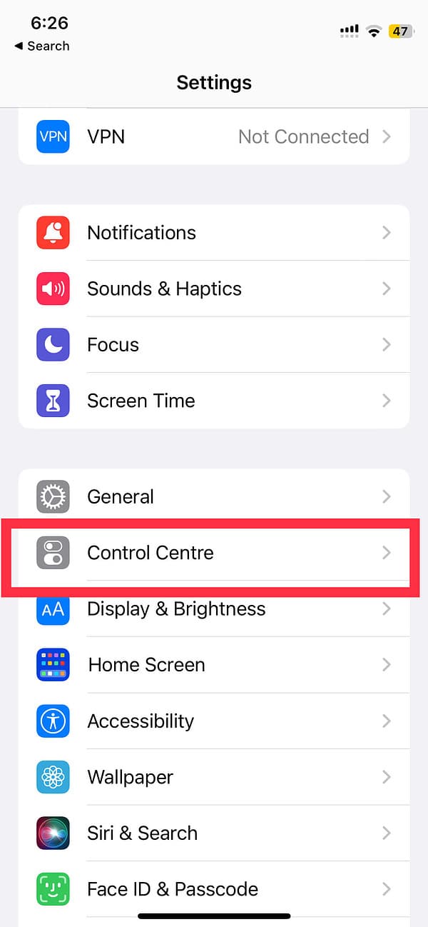How to Fix iPhone Control Center Not Working