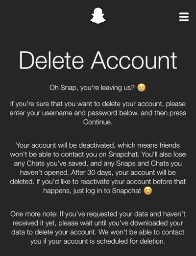 How to Completely Delete Your Snapchat Account
