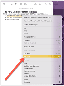 How to Link Notes in the Apple Notes App