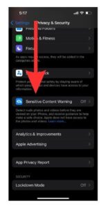 Sensitive Content Warning: Enable and use it iOS 17