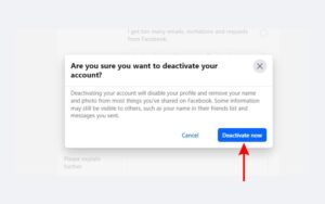 How To Delete or Deactivate Facebook on iPhone and Web Browser
