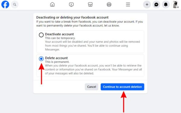 How To Delete or Deactivate Facebook on iPhone and Web Browser