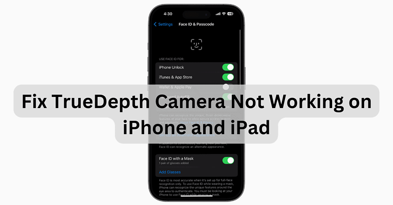 Fix TrueDepth Camera Not Working on iPhone and iPad - The Mac Observer