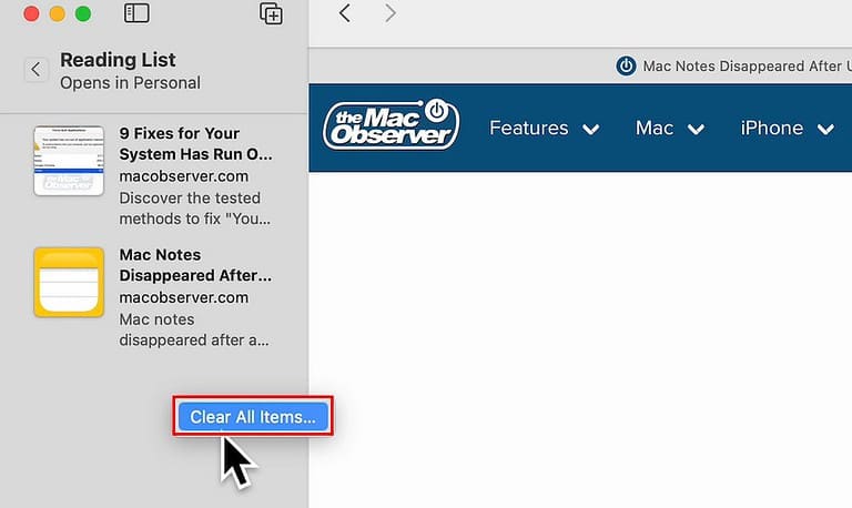 How Do I Delete The Reading List on Mac? - The Mac Observer