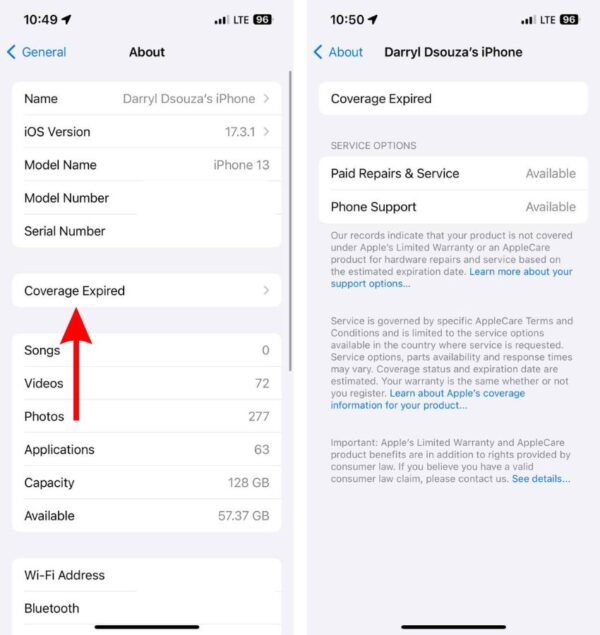 How To Check if I Have an AppleCare Plan on iPhone, iPad, and Mac ...