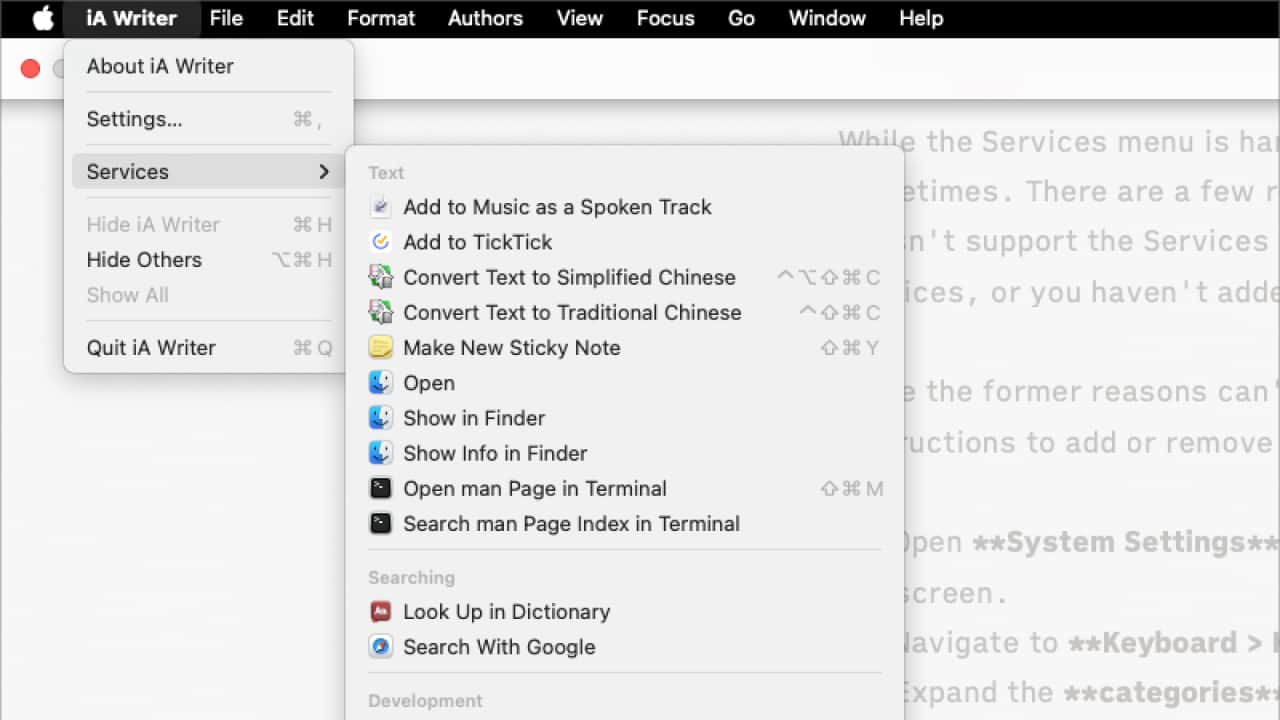 What Is the Services Menu on Mac? And How To Use It? - The Mac Observer