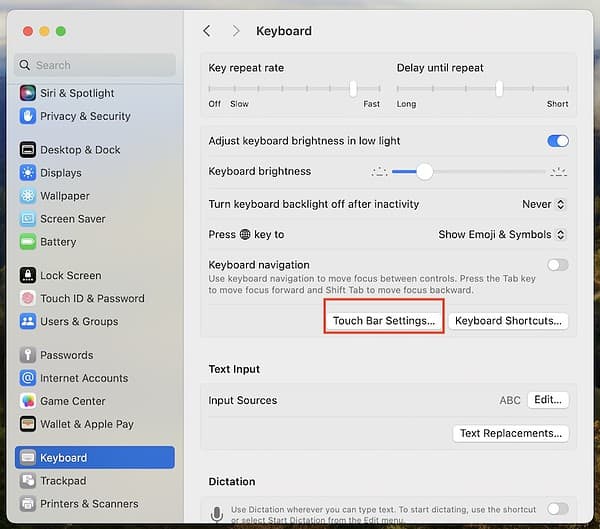 How To Reset the Touch Bar on a MacBook Pro