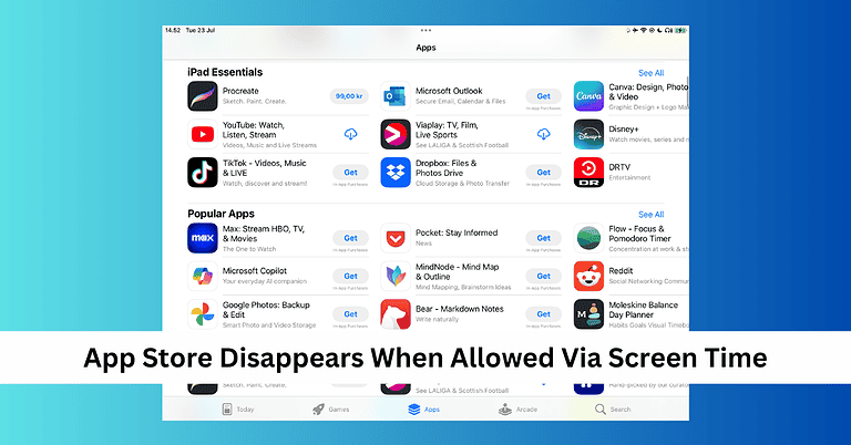 How To Fix App Store Disappears When Allowed via Screen Time - The Mac ...