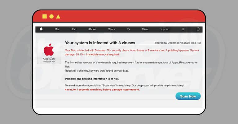 How To Get Rid of ‘Your Mac Is Infected With 3 Viruses’ Pop-up Alert