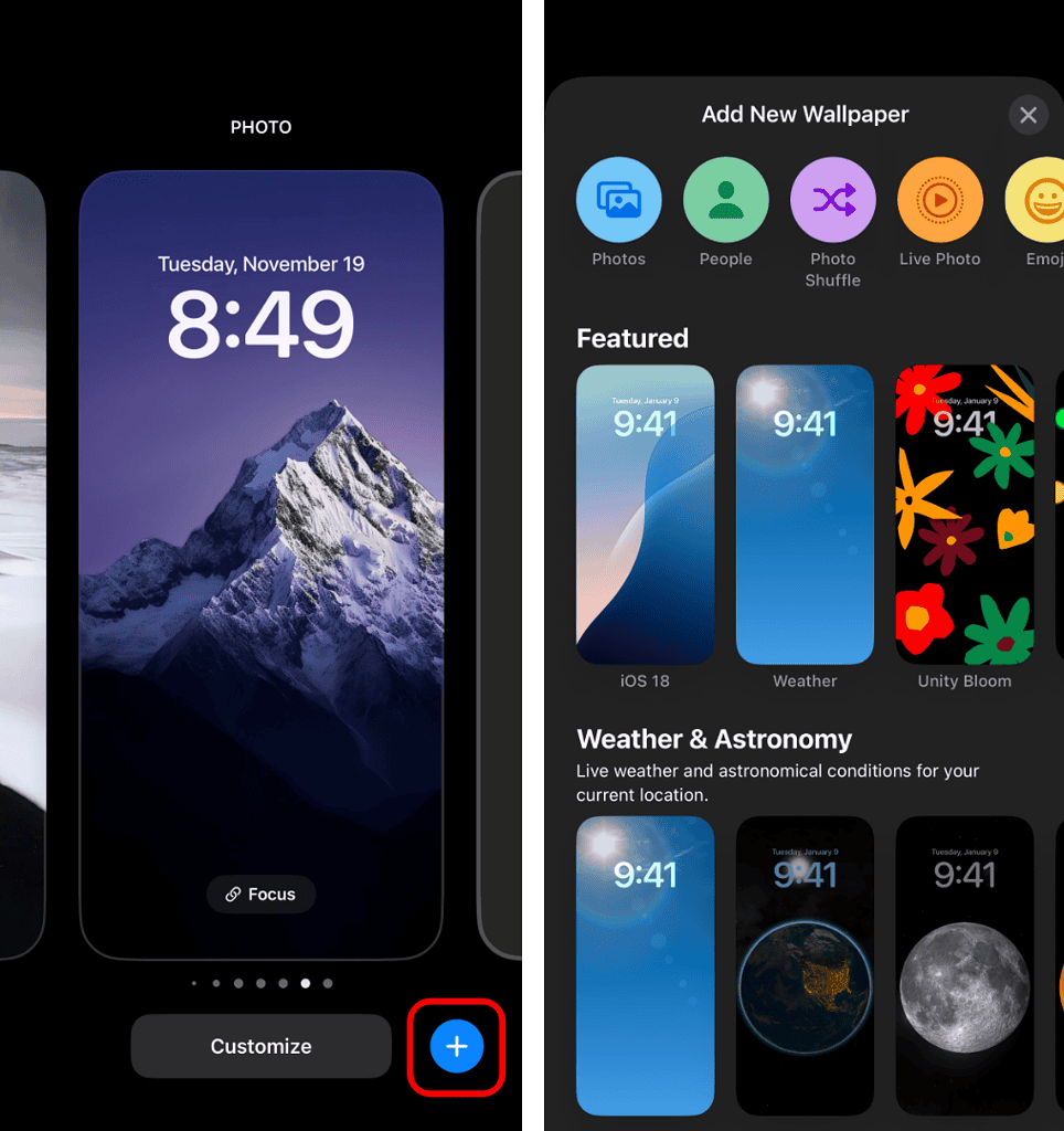 How to Set Different Lock Screen and Home Screen Wallpapers on iPhone ...