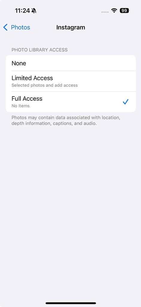 How to Fix Missing Photo Access Option for Instagram/Snapchat/TikTok on ...