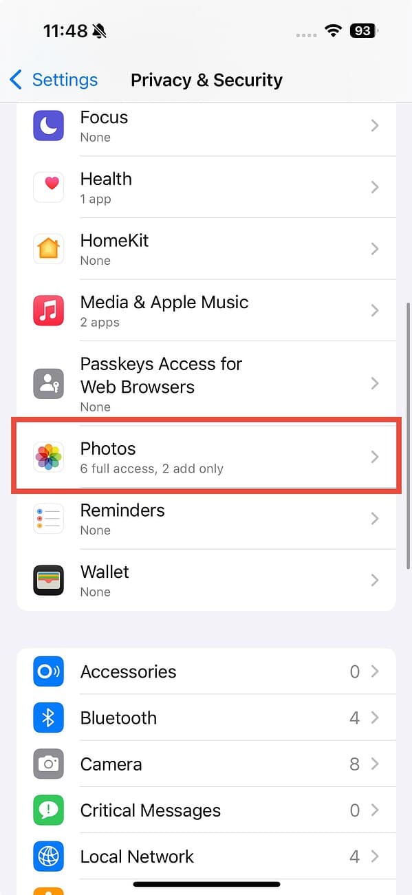 How to Fix Missing Photo Access Option for Instagram/Snapchat/TikTok on iPhone - The Mac Observer