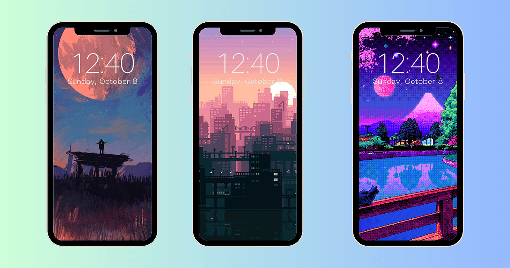 How to Get the Retro Pixel Art Wallpaper to your iPhone - The Mac Observer