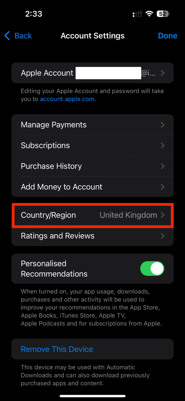 How to Change Your Country/Region on Your Apple ID Account