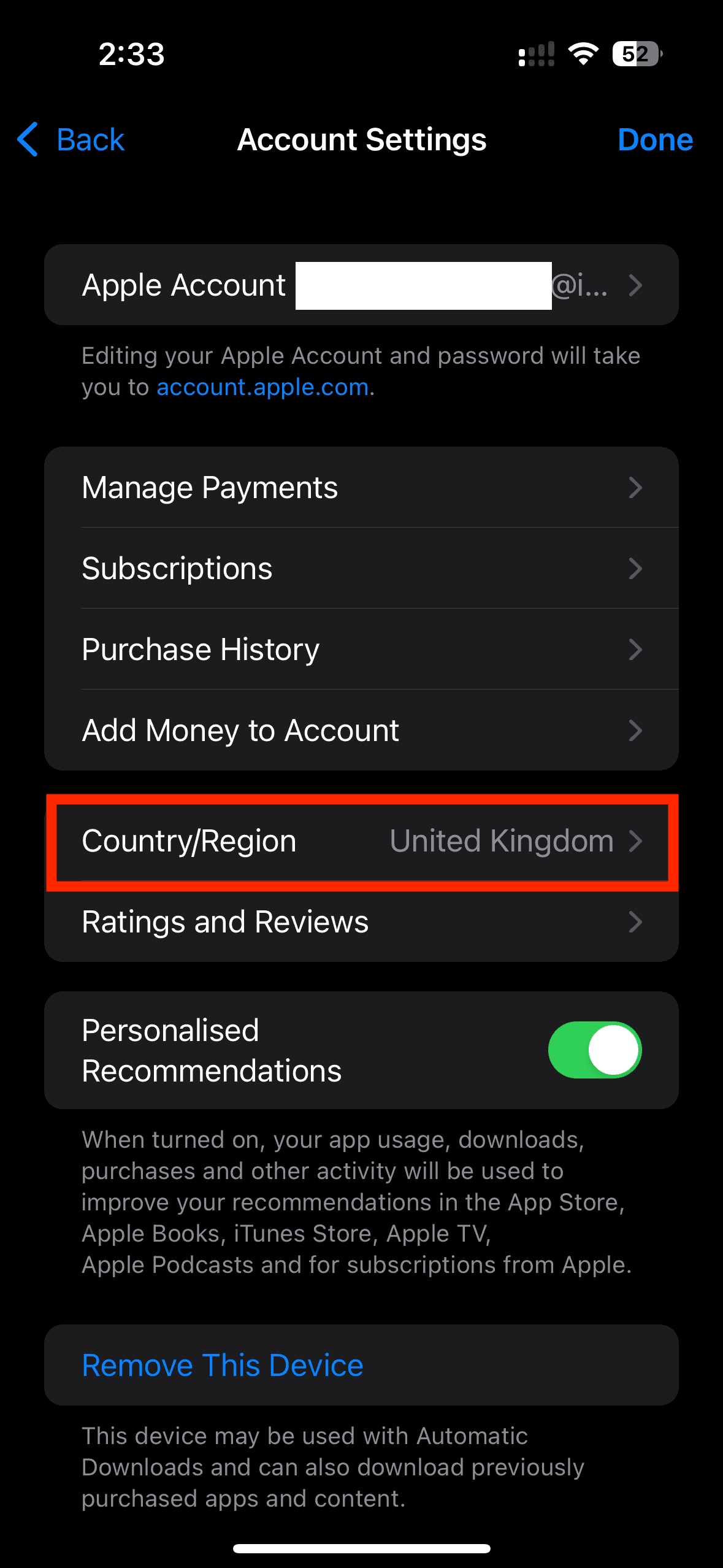 How to Change Your Country/Region on Your Apple ID Account