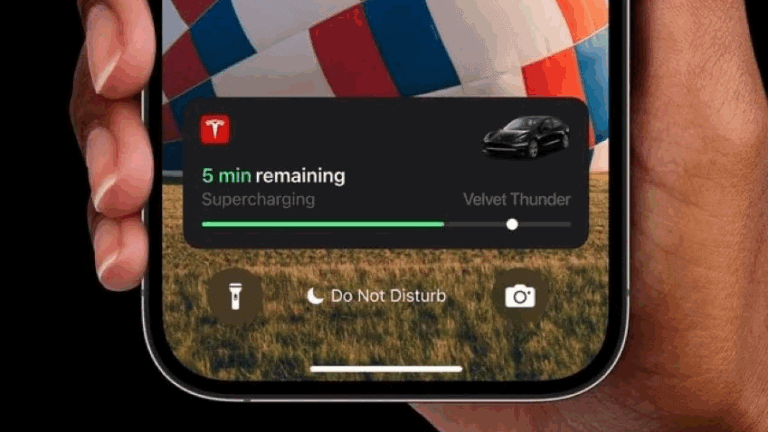 Tesla App Gets Live Activities Support for Supercharging