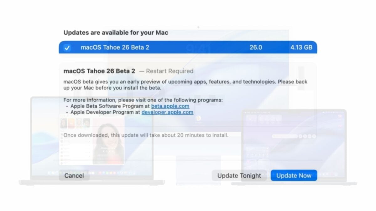 Apple Releases macOS Tahoe 26 Beta 2 for Developers