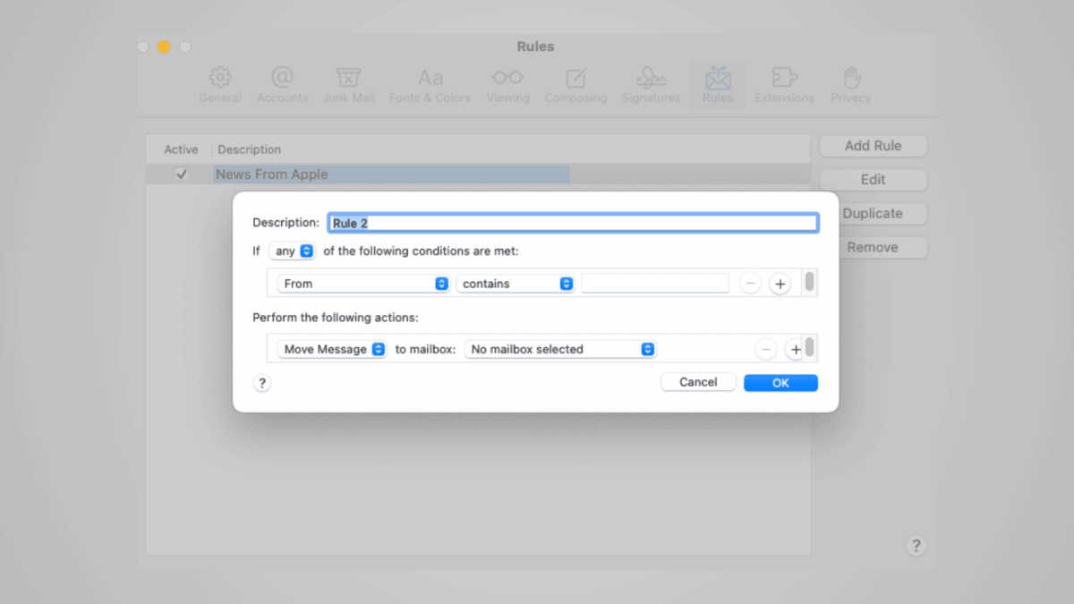 How to Create Out of Office Auto Email Replies with Apple Mail