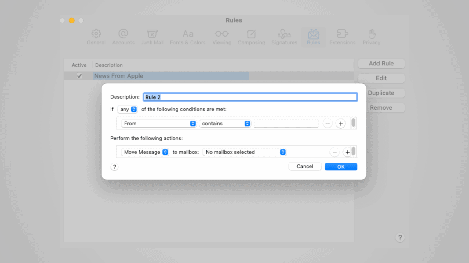 How to Create Out of Office Auto Email Replies with Apple Mail