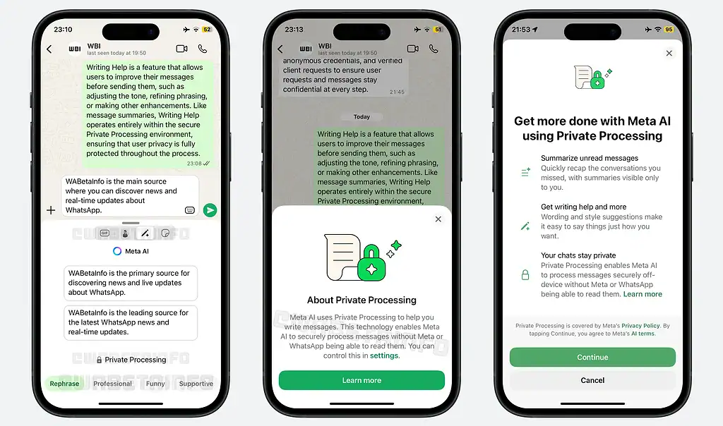WhatsApp Launches ‘Writing Help’ for iOS with AI Suggestions