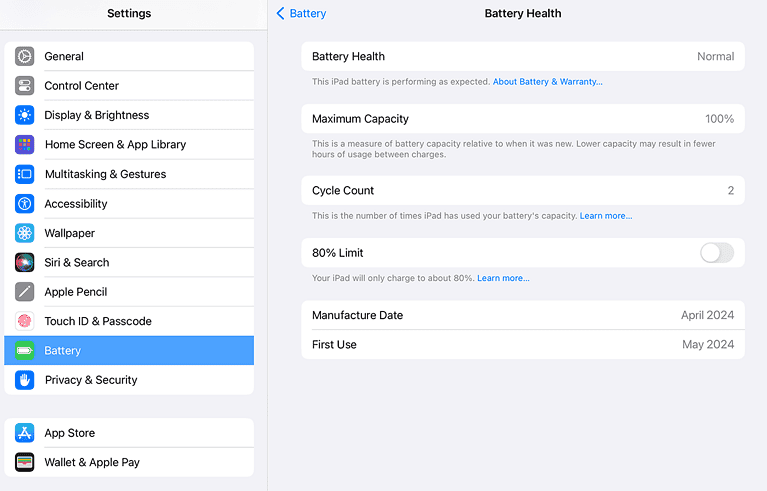 How to Quickly Check Your iPad's Battery Health [All Models]