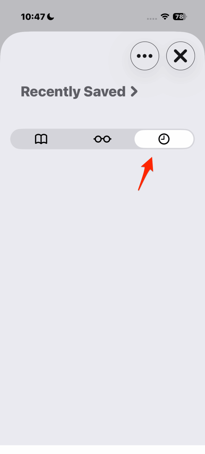 How to View Safari History in iOS 26