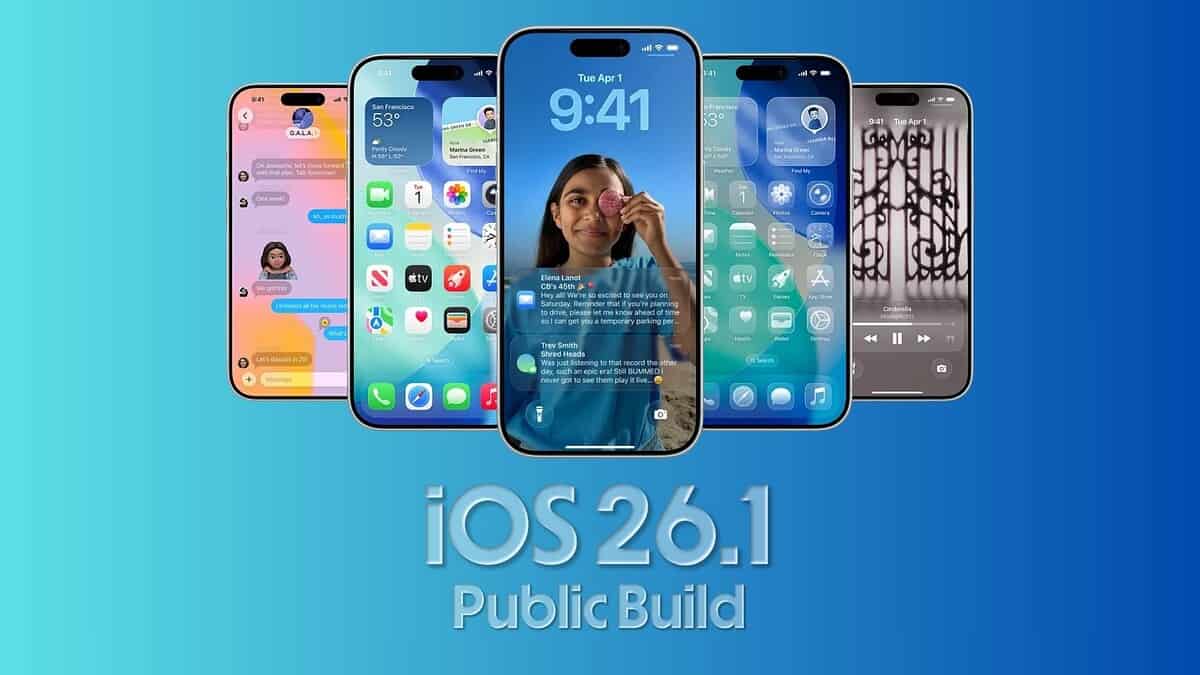 Apple releases iOS 26.1 public beta 1