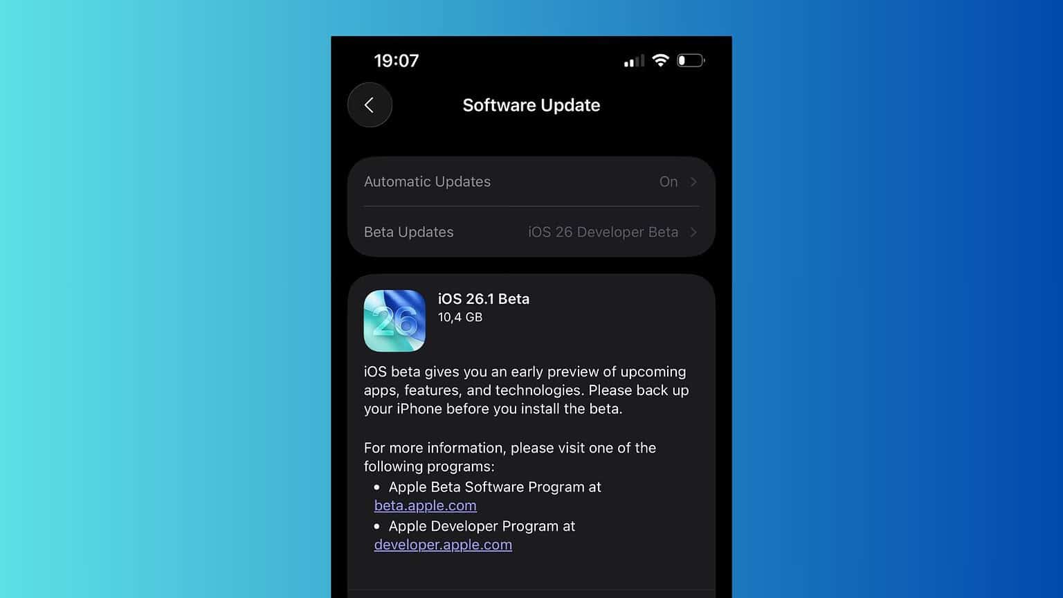 What’s New in iOS 26.1 Developer Beta 1