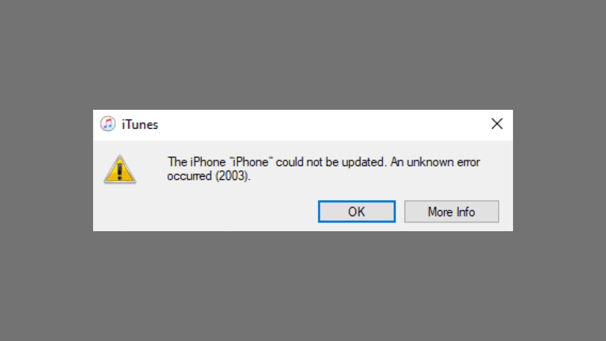 iPhone Error 2003: Quick Fix