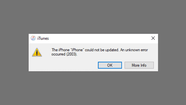 iPhone Error 2003: Quick Fix