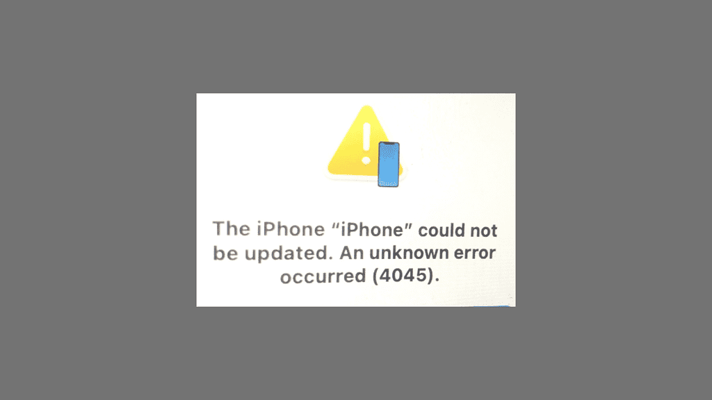 Error 4045 on iPhone: 5 Fixes
