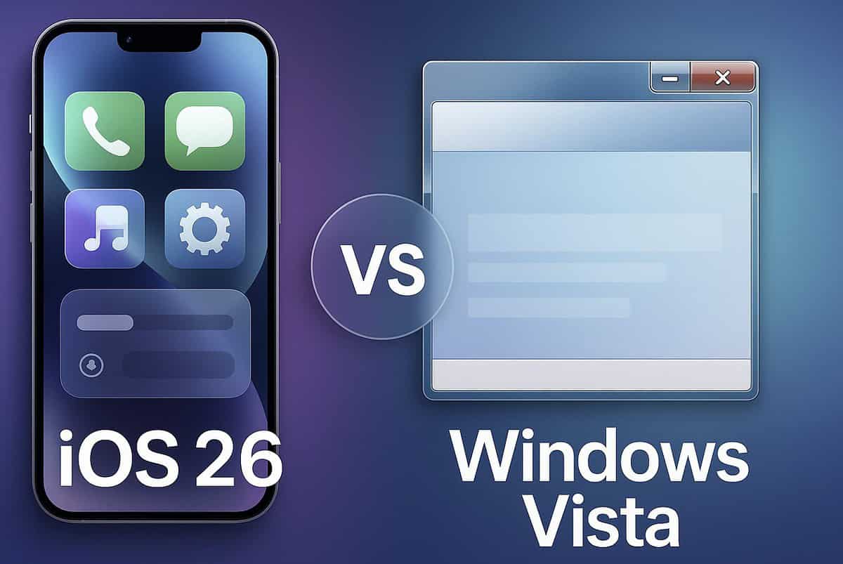 iOS 26 vs Windows Vista: the “Aero Glass” jokes explained