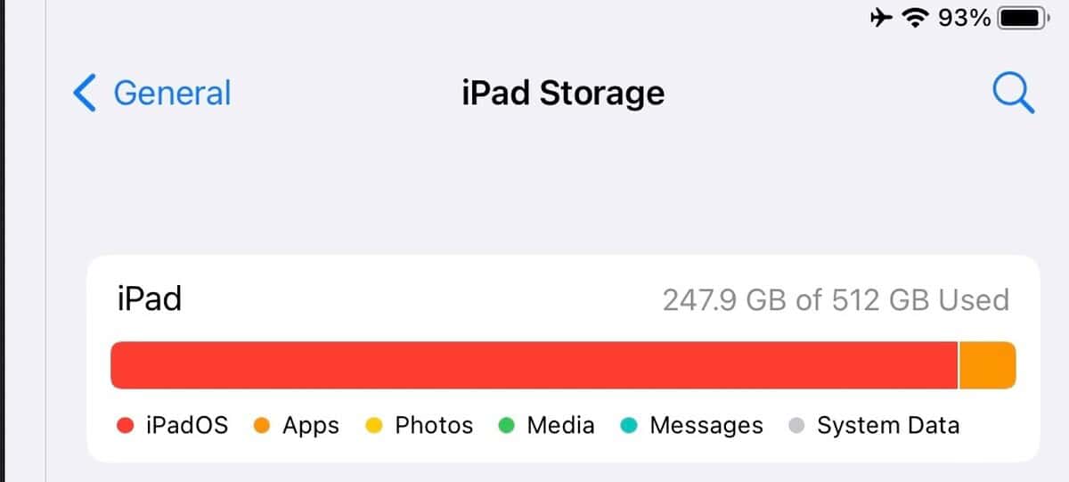 What “iPadOS” means in iPad Storage