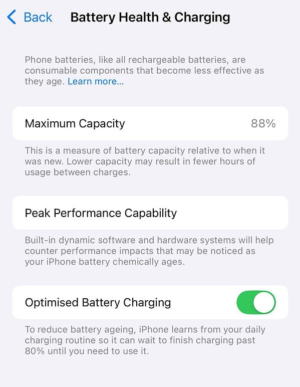 How Much Battery Degradation Is Normal After 1 Year with the iPhone 16?