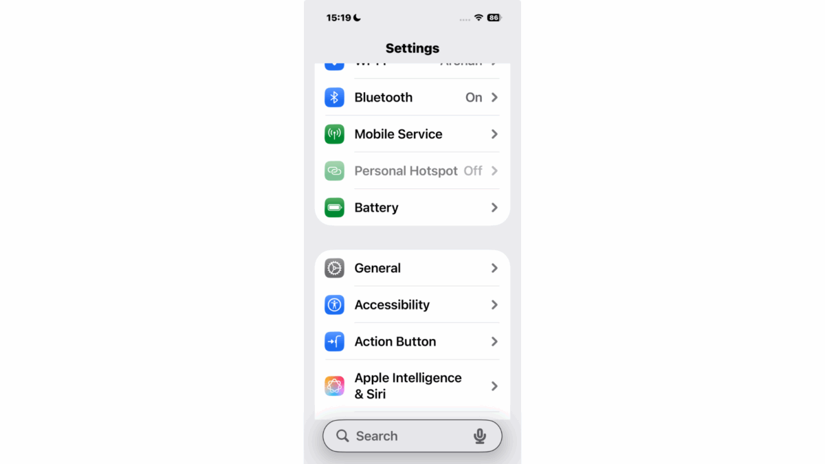 How to Move the Search Bar to the Top on iPhone (iOS 26)