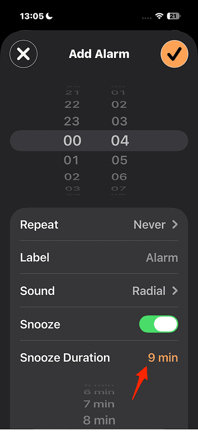 How to Set a Custom Snooze Duration on iPhone in iOS 26