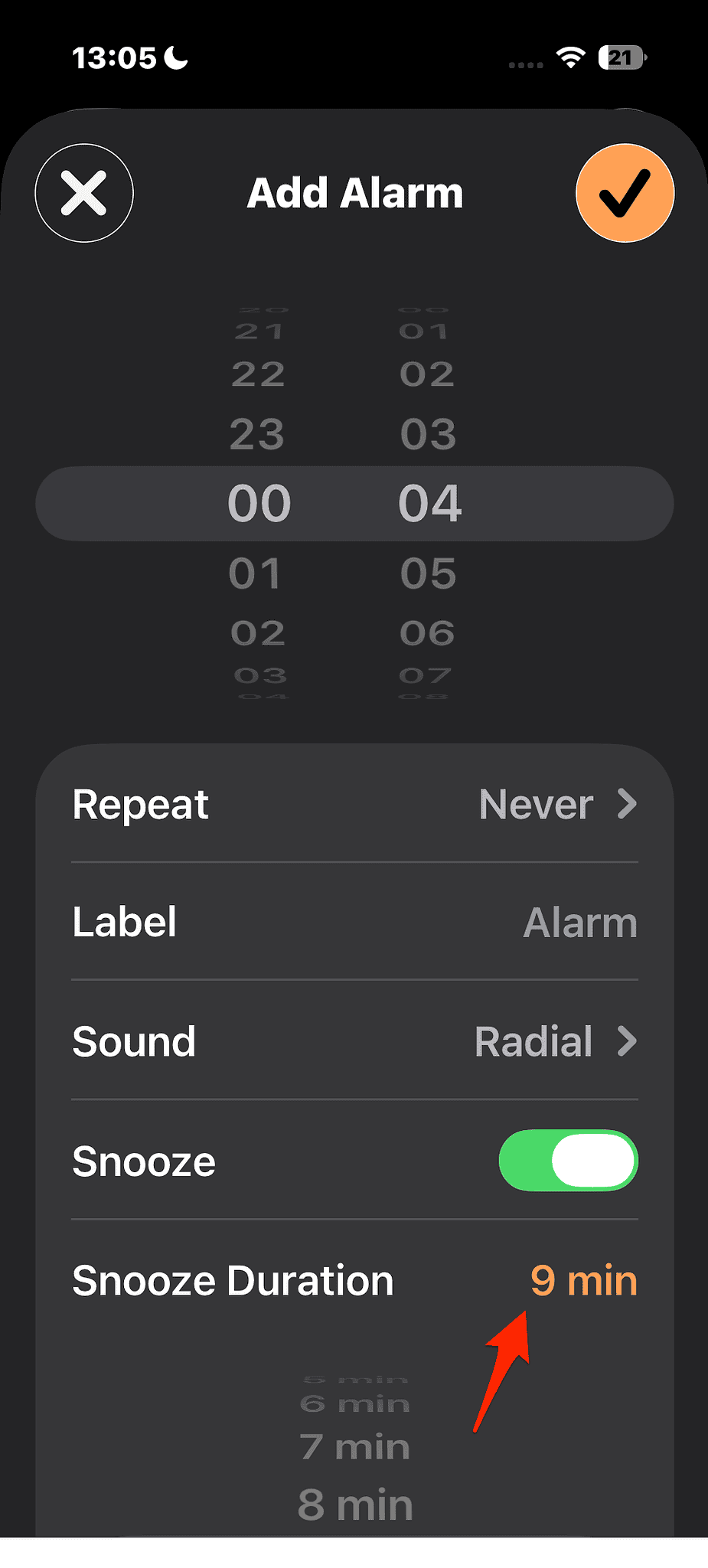 How to Set a Custom Snooze Duration on iPhone in iOS 26