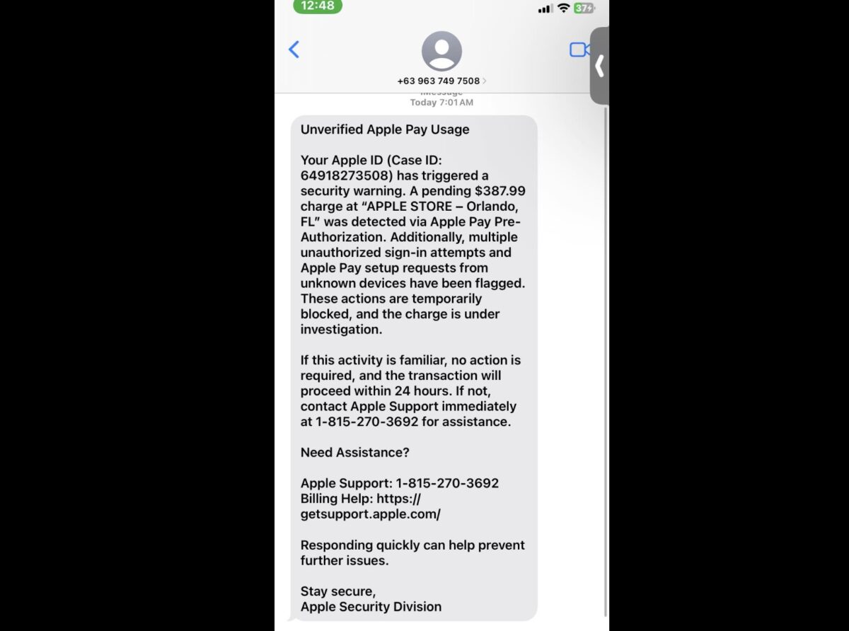 That Unverified Apple Pay Text Is a Scam: Here’s What to Do