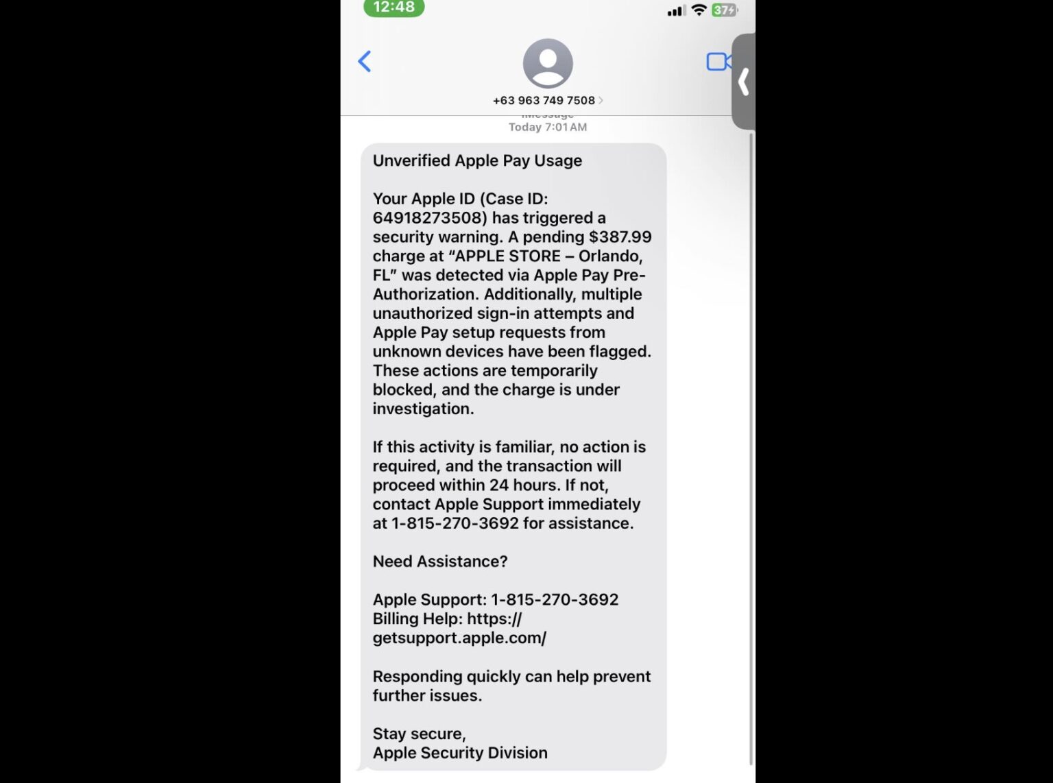 That Unverified Apple Pay Text Is a Scam: Here’s What to Do