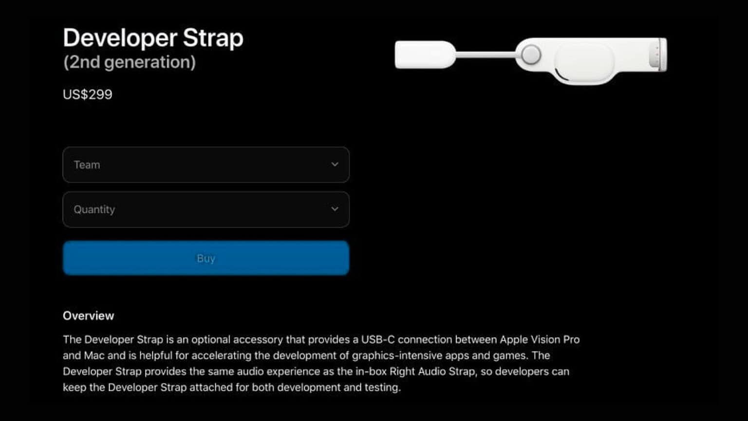 Apple releases new Vision Pro Developer Strap for faster Mac connections