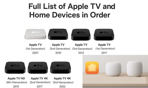 Full List of Apple TV and Home Products in Order