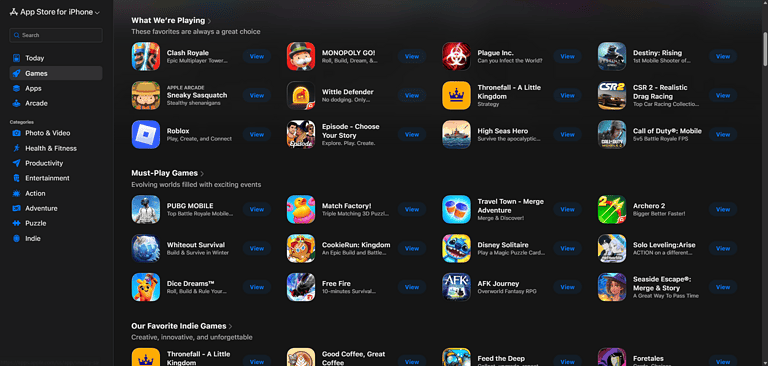 Apple Launches Full App Store Experience on the Web