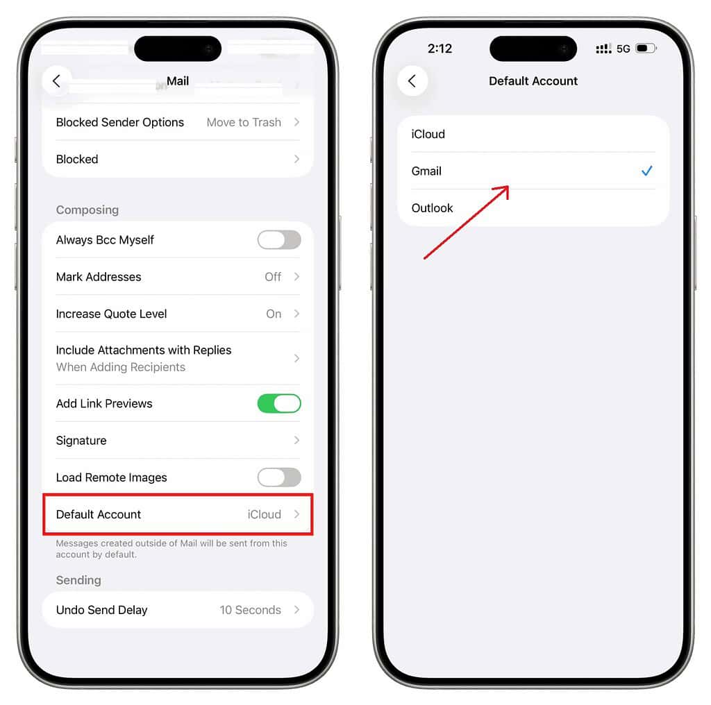 How to Set the Default Send Account in Apple Mail