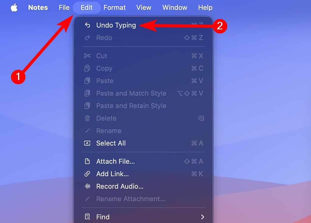 How to Use the Undo Feature in Apple Notes