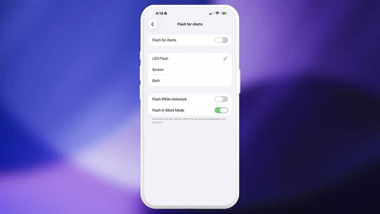 iOS 26.2 beta 1 adds Screen Flash option for Alerts