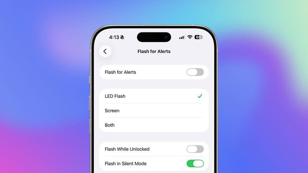 iOS 26.2 beta 1 adds Screen Flash option for Alerts